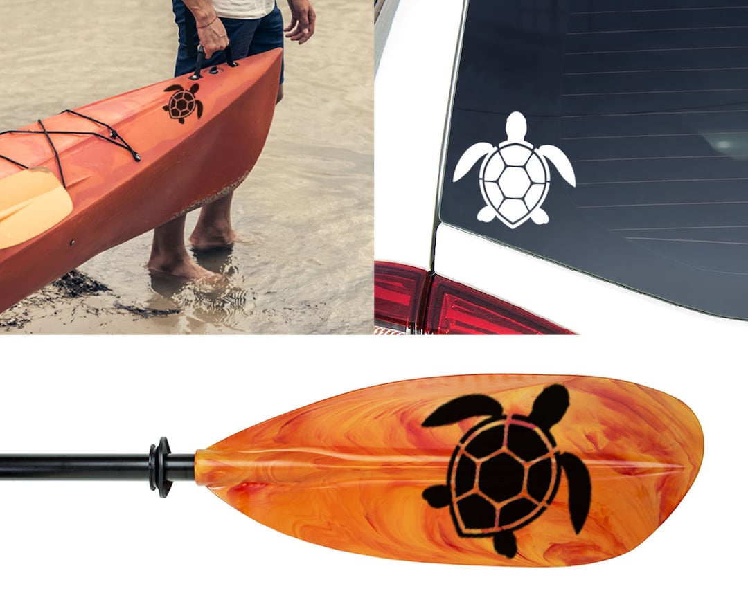 Turtle Kayak Decal Vinyl Sticker, Paddle Decal Sticker Car, Window ...