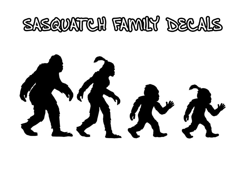 Sasquatch Bigfoot Family Vinyl Decal Die Cut Sticker Car - Etsy
