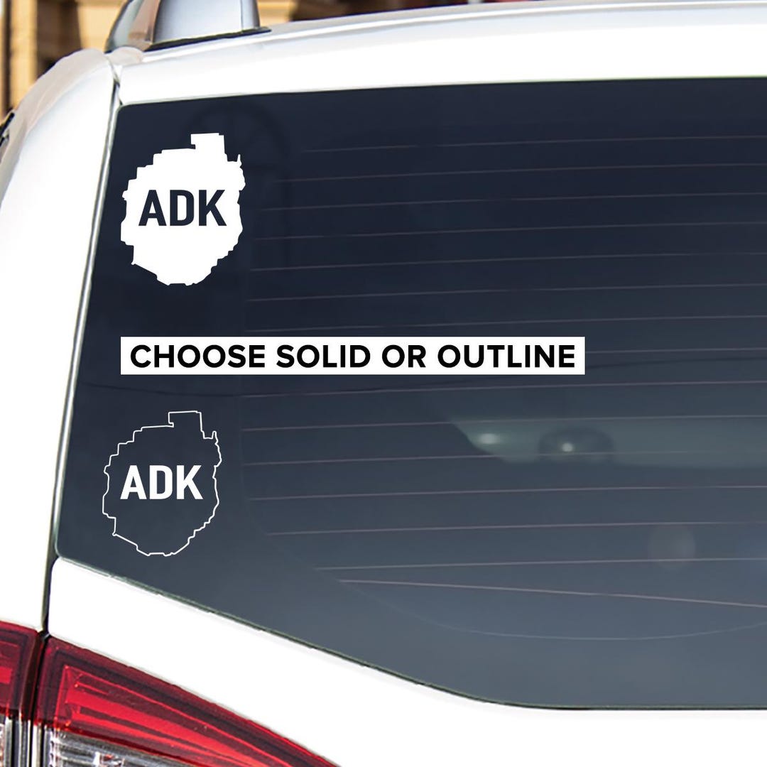 ADK Park Adirondack Sticker, ADK Mountain Sticker, Adirondacks Vinyl ...