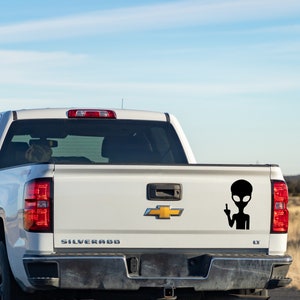 Alien Torso Middle Finger Flips the Bird Vinyl Sticker Decal for Car ...