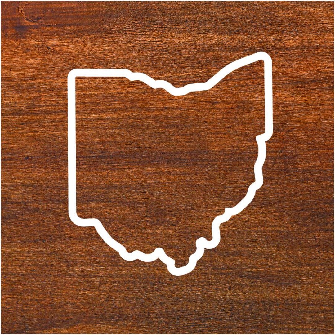 Ohio Outline State OH Sticker Decal Vinyl Car, Window, Mirror, Water ...