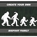 Sasquatch Bigfoot Family Vinyl Decal, Die Cut Sticker, Car Window ...