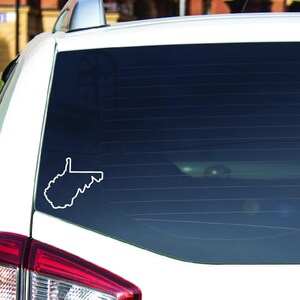West Virginia Outline State WV Sticker Decal Vinyl Car, Window, Mirror ...