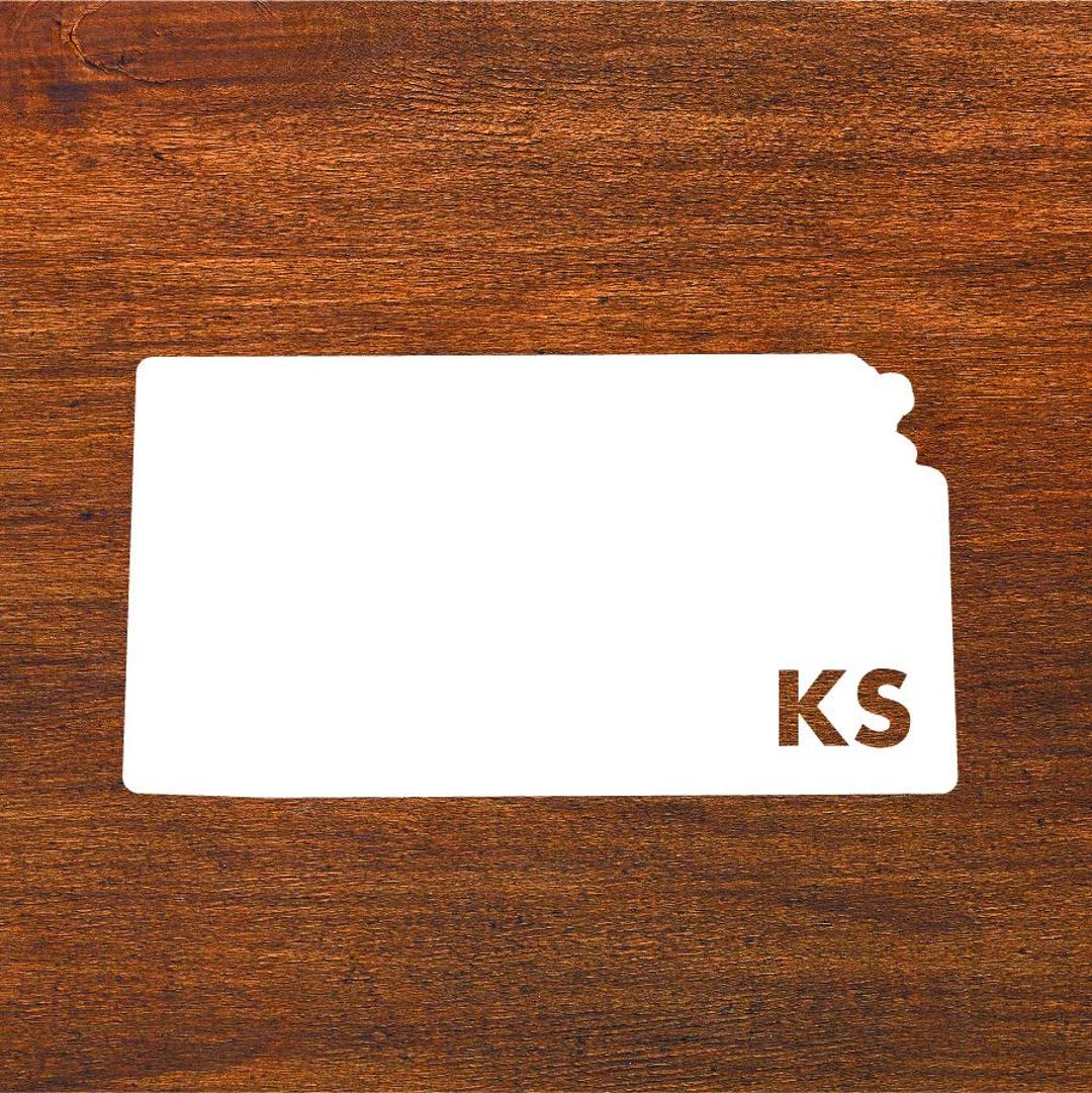 Kansas State KS Sticker Decal Vinyl Car, Window, Mirror, Water Bottle ...