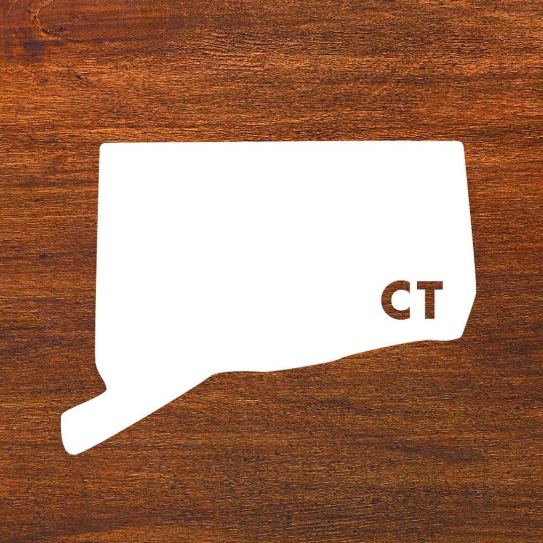 Connecticut State CT Sticker Decal Vinyl Car, Window, Mirror, Water ...