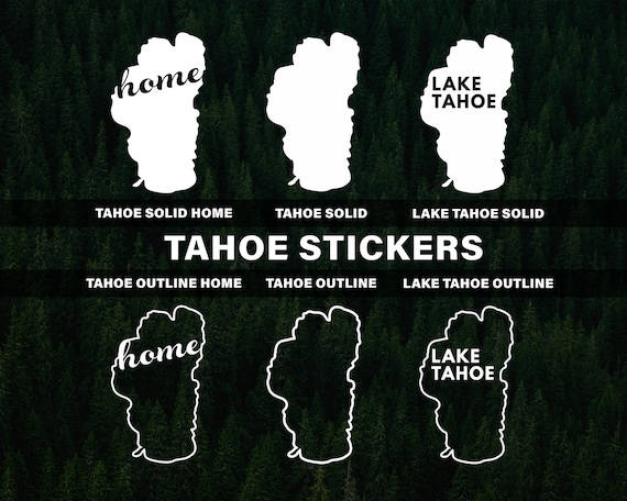 Lake Tahoe Sticker Tahoe Home Decal Tahoe Outline Tahoe | Etsy