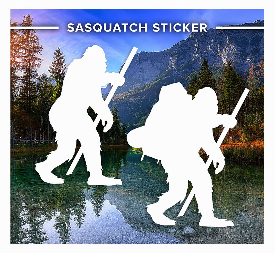 Sasquatch Vinyl Decal Bigfoot Decal Sticker Kayak - Etsy
