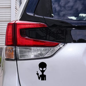 Alien Torso Middle Finger Flips the Bird Vinyl Sticker Decal for Car ...