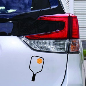 Pickleball Sticker, Pickleball Paddle and Ball Decal, Car Window, Water ...