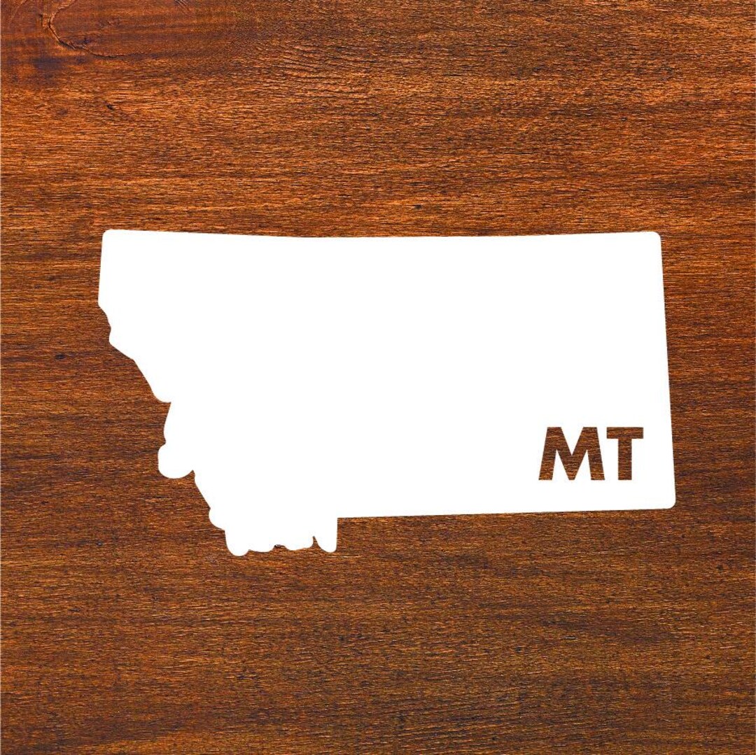 Montana State MT Sticker Decal Vinyl Car, Window, Mirror, Water Bottle ...