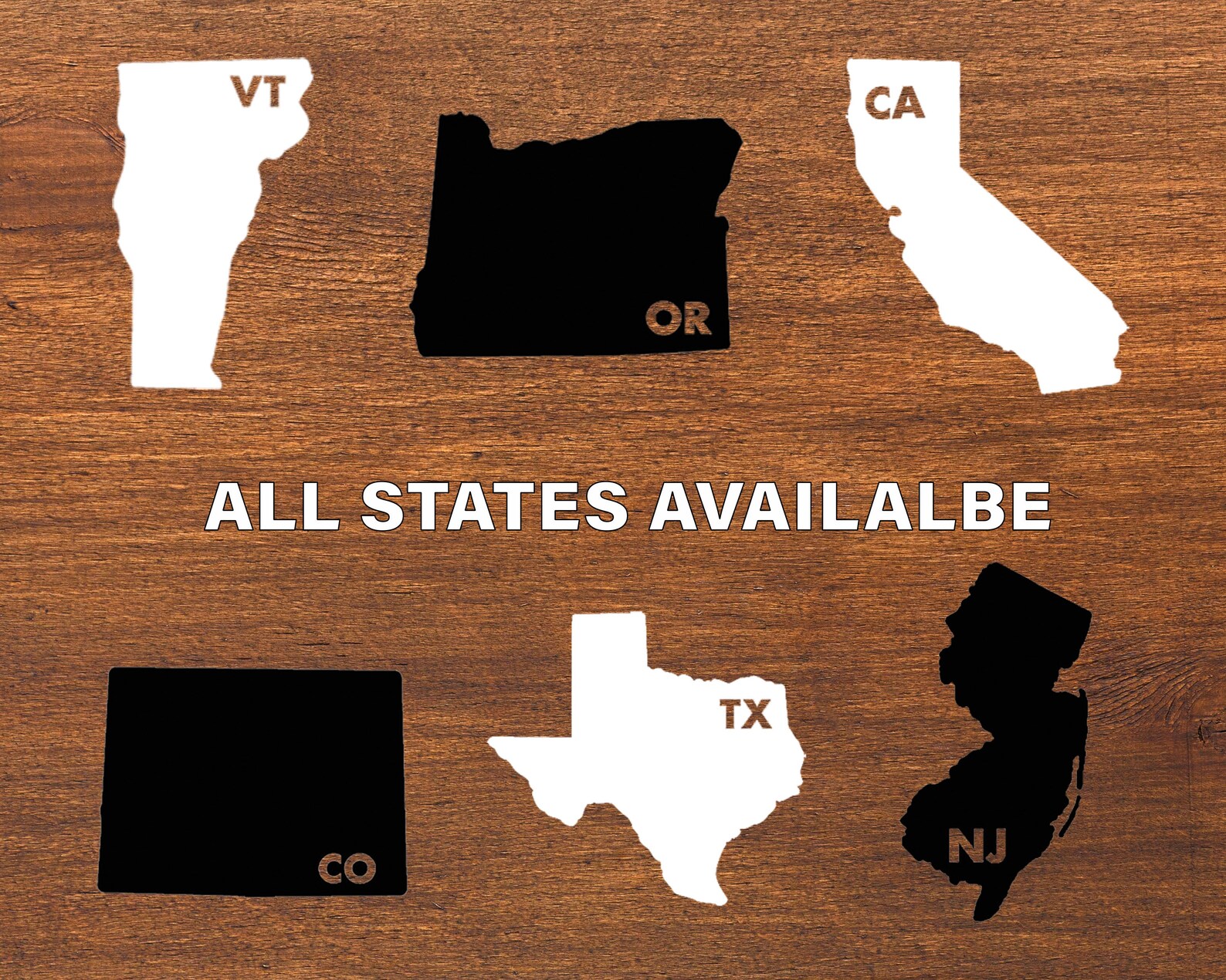 State Sticker Decal, Home State Decal, State Sticker, Home State Car ...