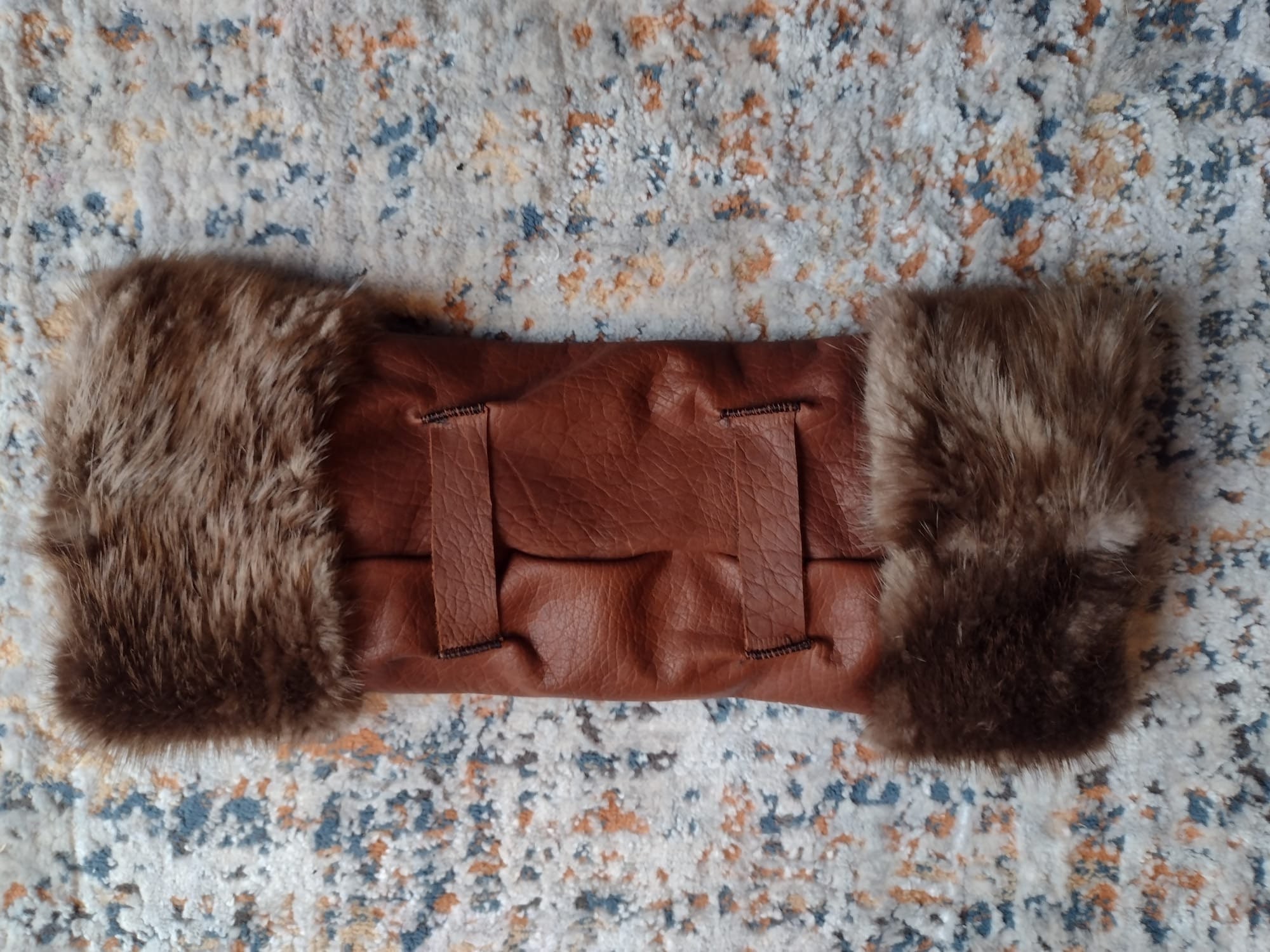 Hand Made Indigenous Beaver Hand Muff Warmer With Leather Loops for ...