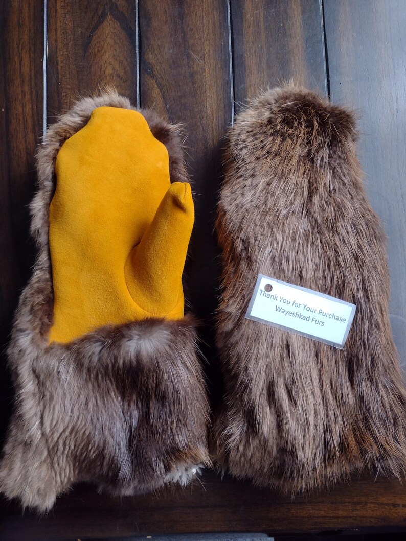 Native Handmade Beaver Fur Mitts - Etsy