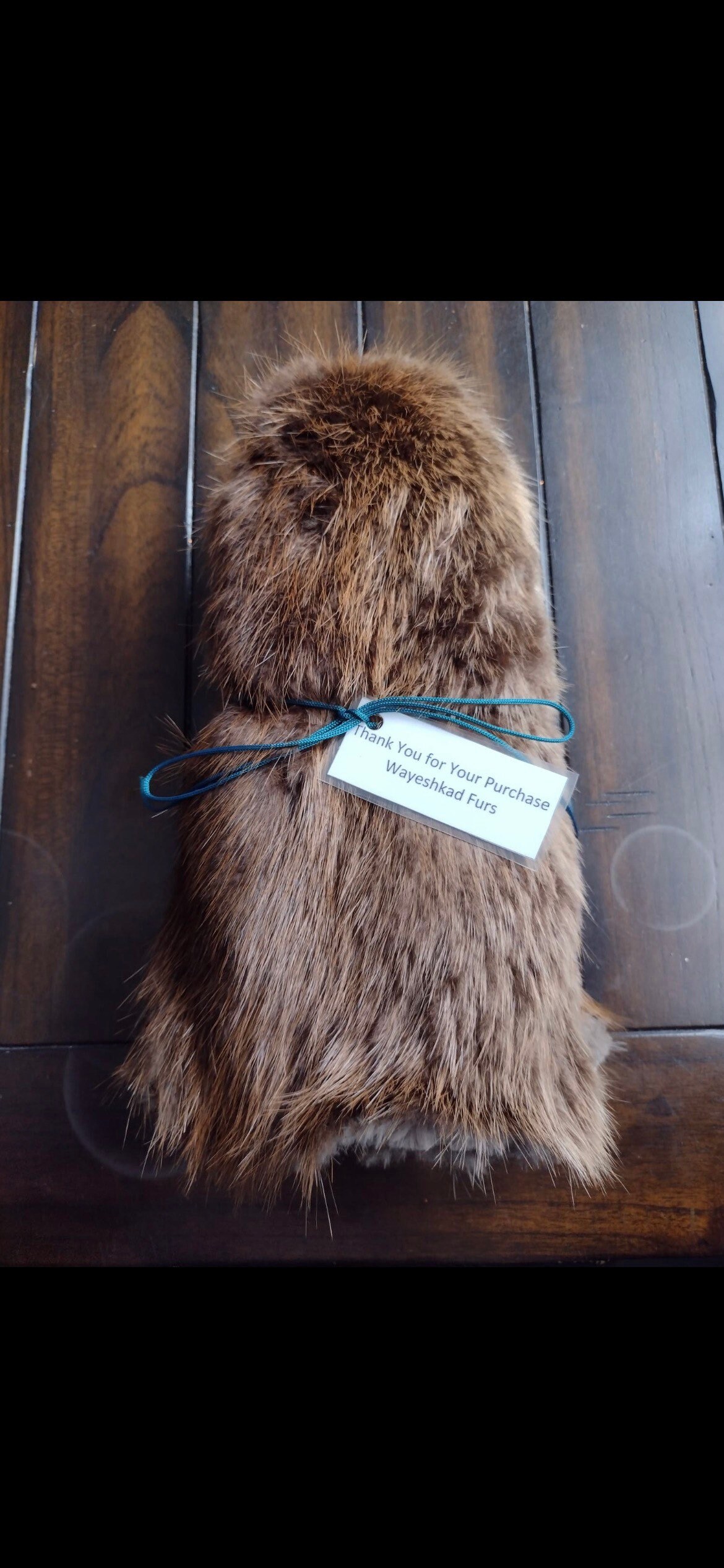 Indigenous Handmade Beaver Fur Mittens With Leather Palms and Synthetic ...