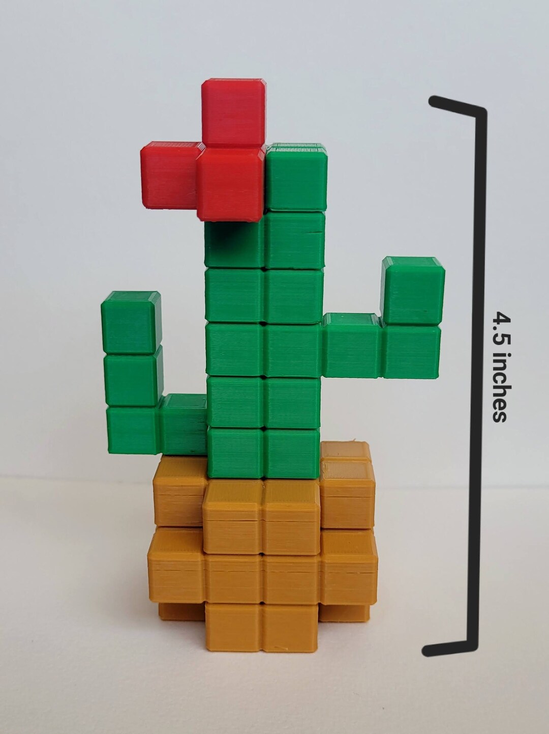 Pixel Cactus Puzzle 3D Printed Desk Toy Desert Cactus Several Color ...