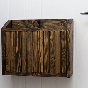 Wooden Letterbox Basket for Front Door / Pet Post Guard Cage / Handmade ...