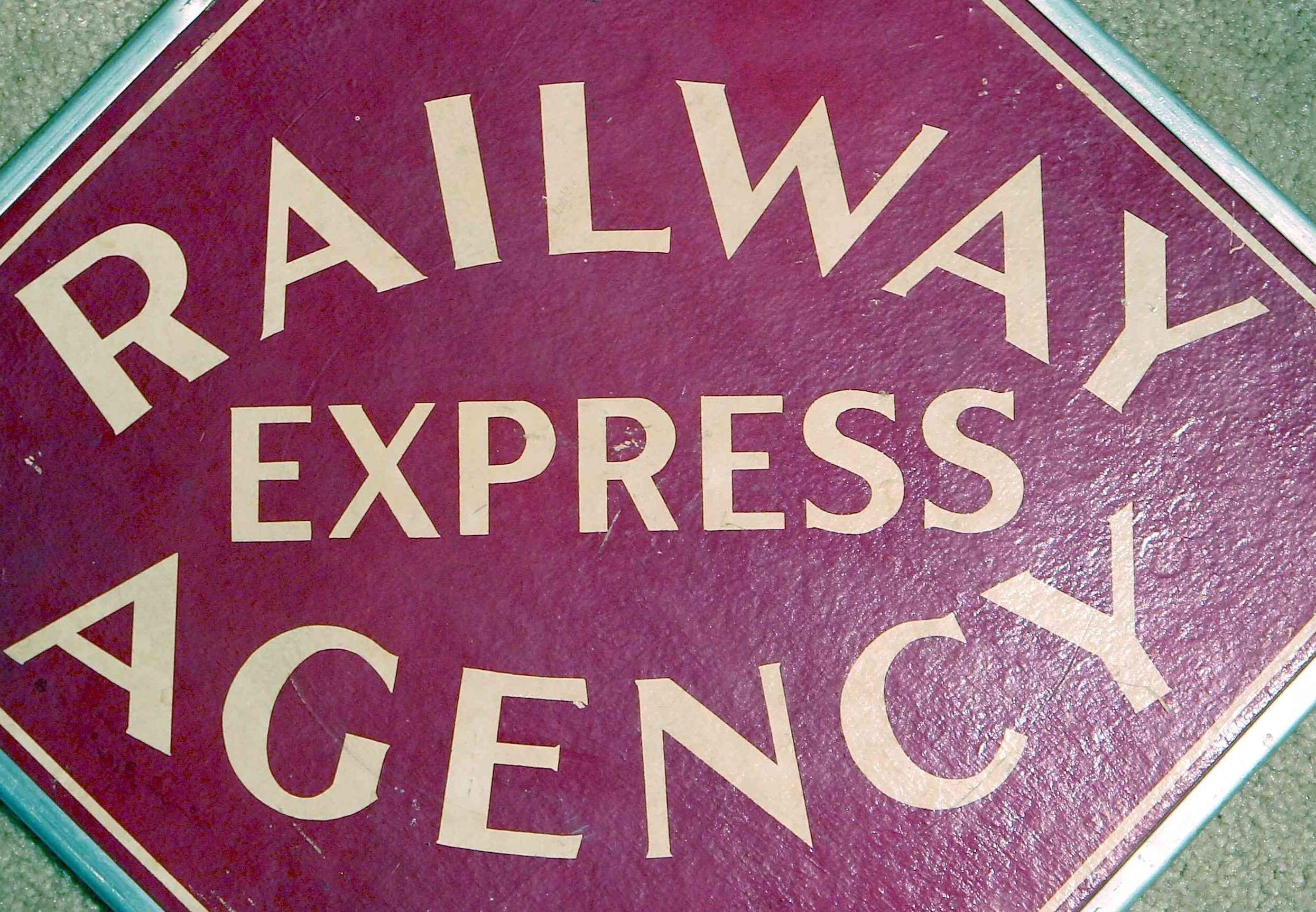 Vintage Very Rare 1930s Railway Express Agency (REA) Pressboard Double ...