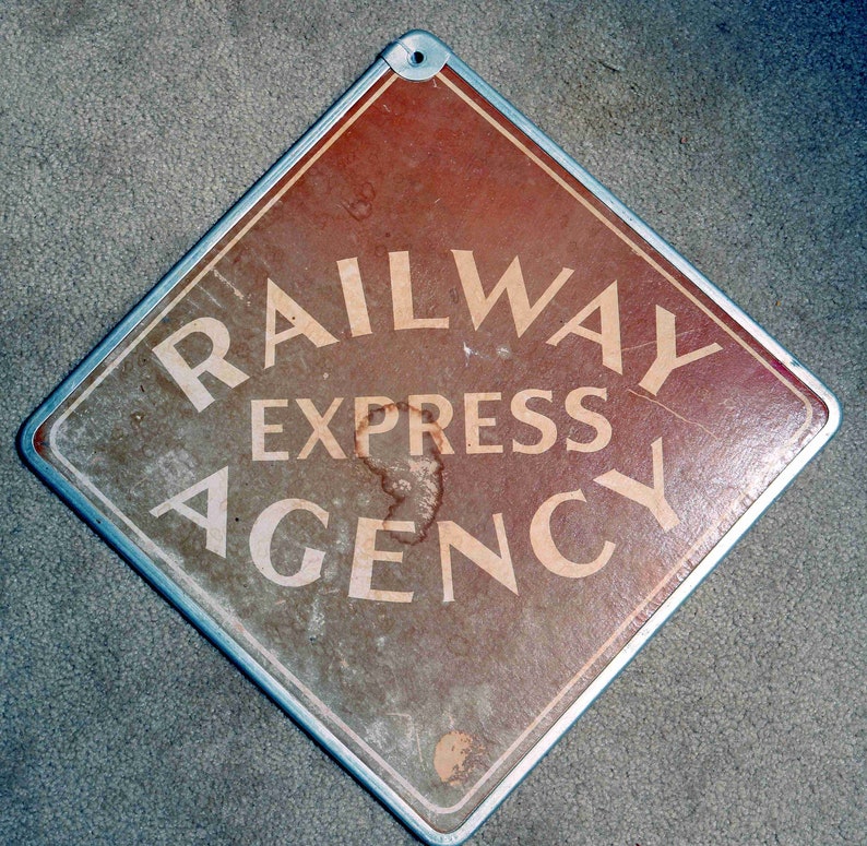 Vintage Very Rare 1930s Railway Express Agency (REA) Pressboard Double ...