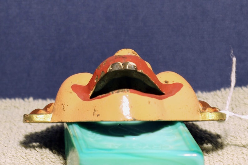 Vintage 1930s Wilton Hand Painted Cast Iron Four-eyed Woman Beer & Soda ...