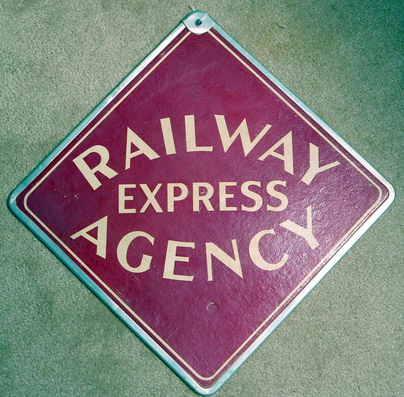 Vintage Very Rare 1930s Railway Express Agency (REA) Pressboard Double ...