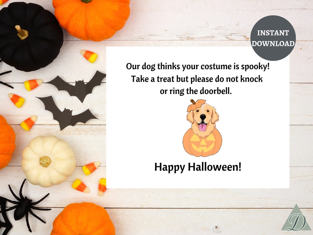 Halloween Door Sign for Dog, Please Don't Knock Halloween, Please Don't ...