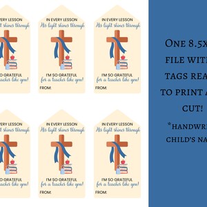 Christian Teacher Appreciation Week Tag, Printable End of School Year ...