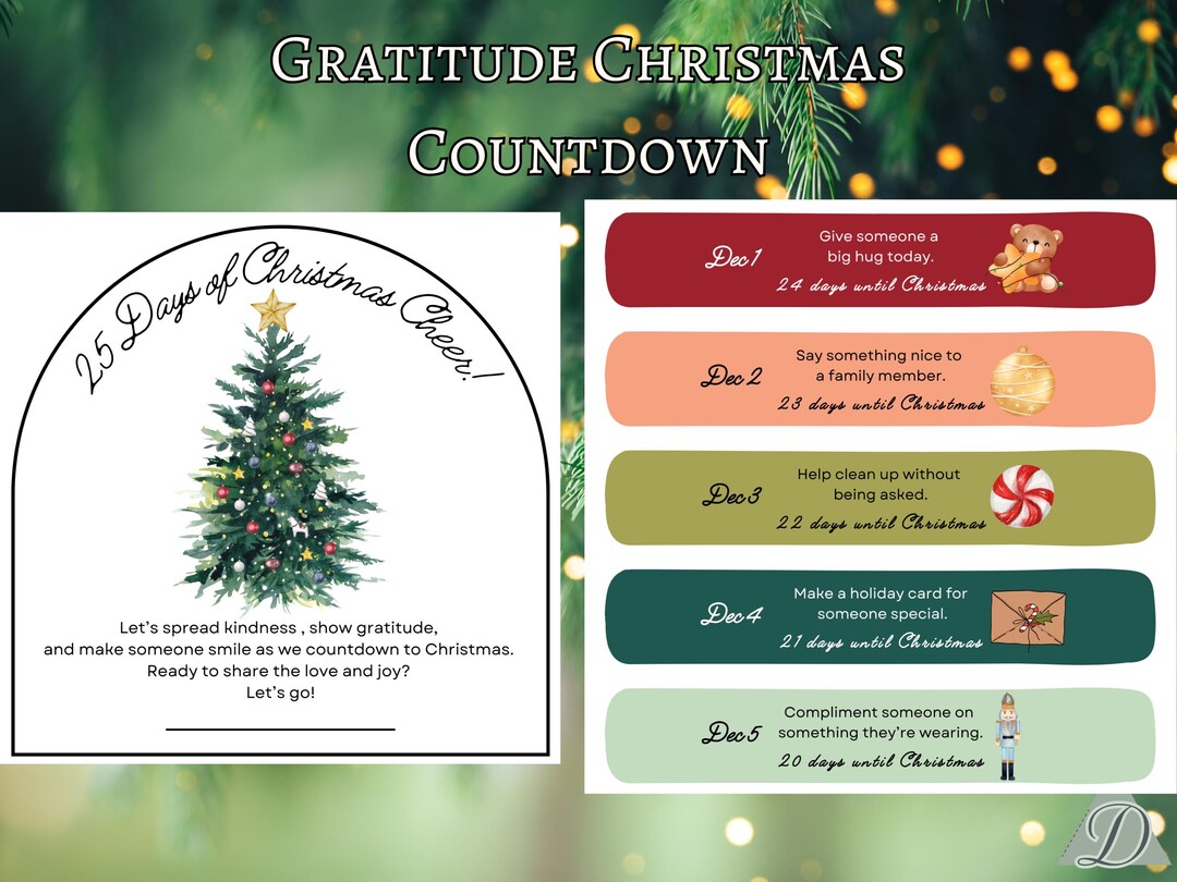 Christmas Countdown Paper Chain, Christmas Countdown Calendar, Kid's ...