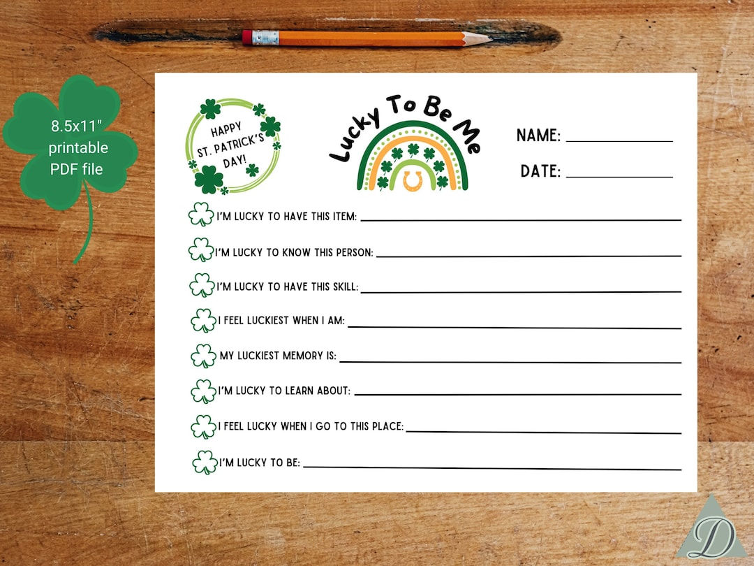 St. Patrick's Day Lucky Worksheet for Kids, St Patty Day Worksheet for ...