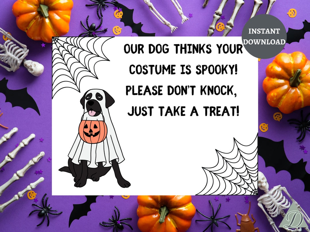 Halloween Door Sign for Dog, Please Don't Knock Halloween, Do Not ...