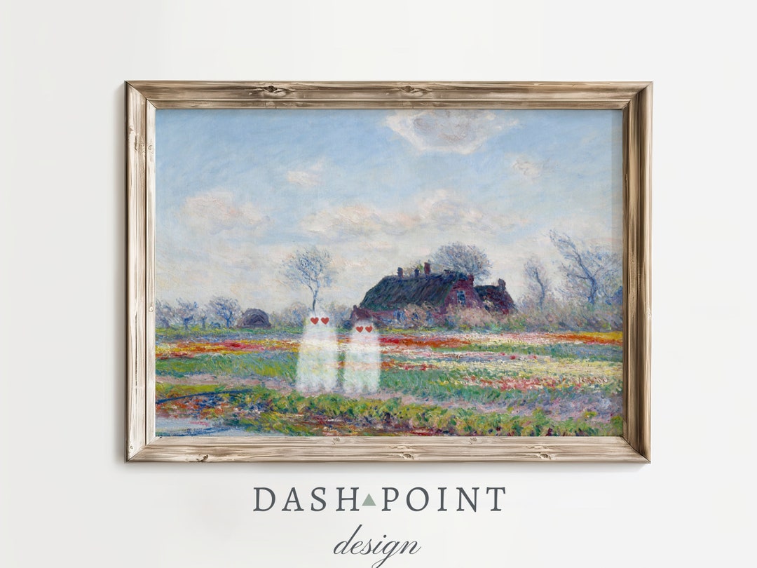 Lover Ghosts on Vintage Art, Spooky Romantic Decor, Ghost Artwork ...