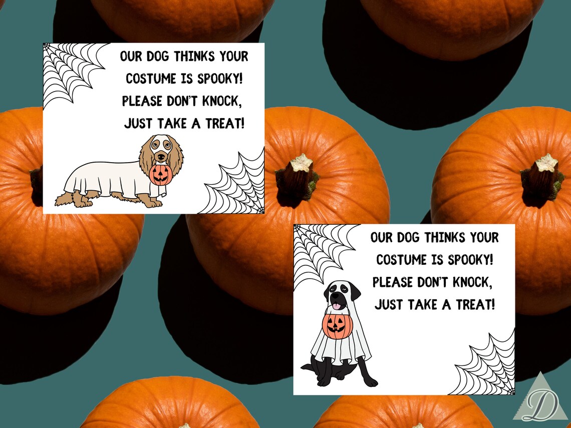 Halloween Door Sign for Dog, Please Don't Knock Halloween, Do Not ...