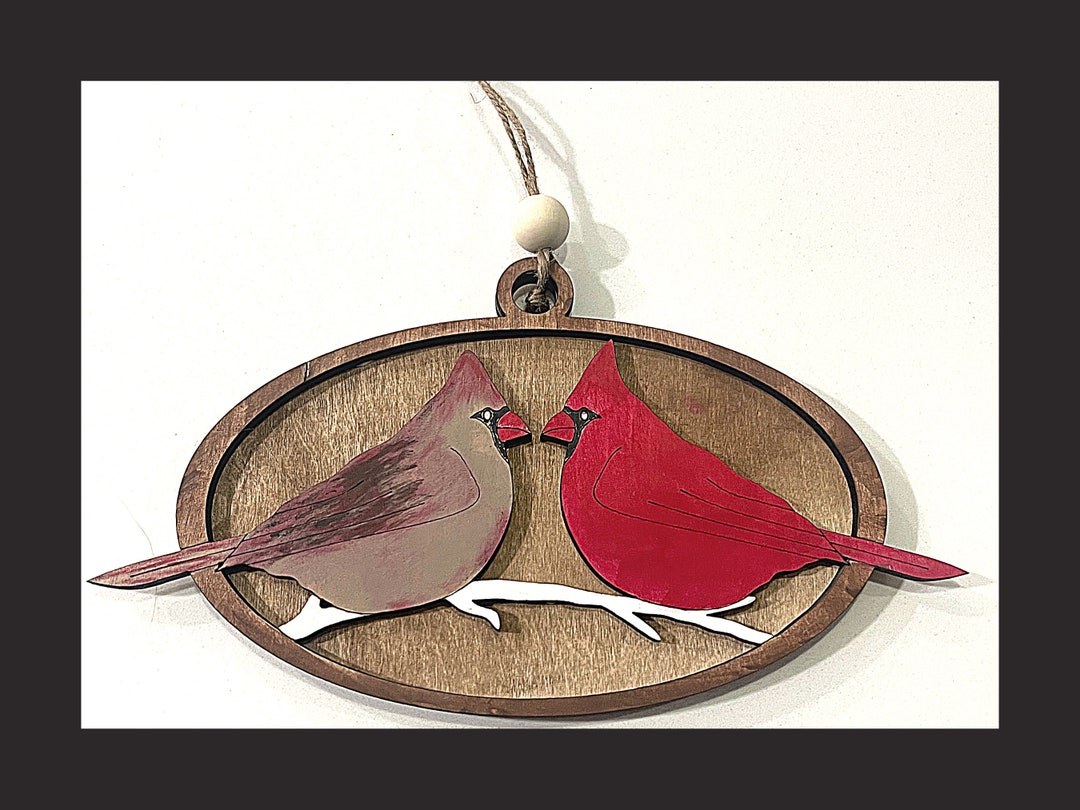 Two Cardinals on Branch Sign Svg Cardinal Memorial Svg Two - Etsy