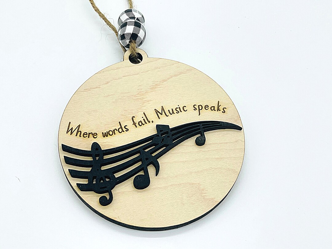 Music Notes Ornament SVG, Music Teacher Svg, Where Words Fail Music ...