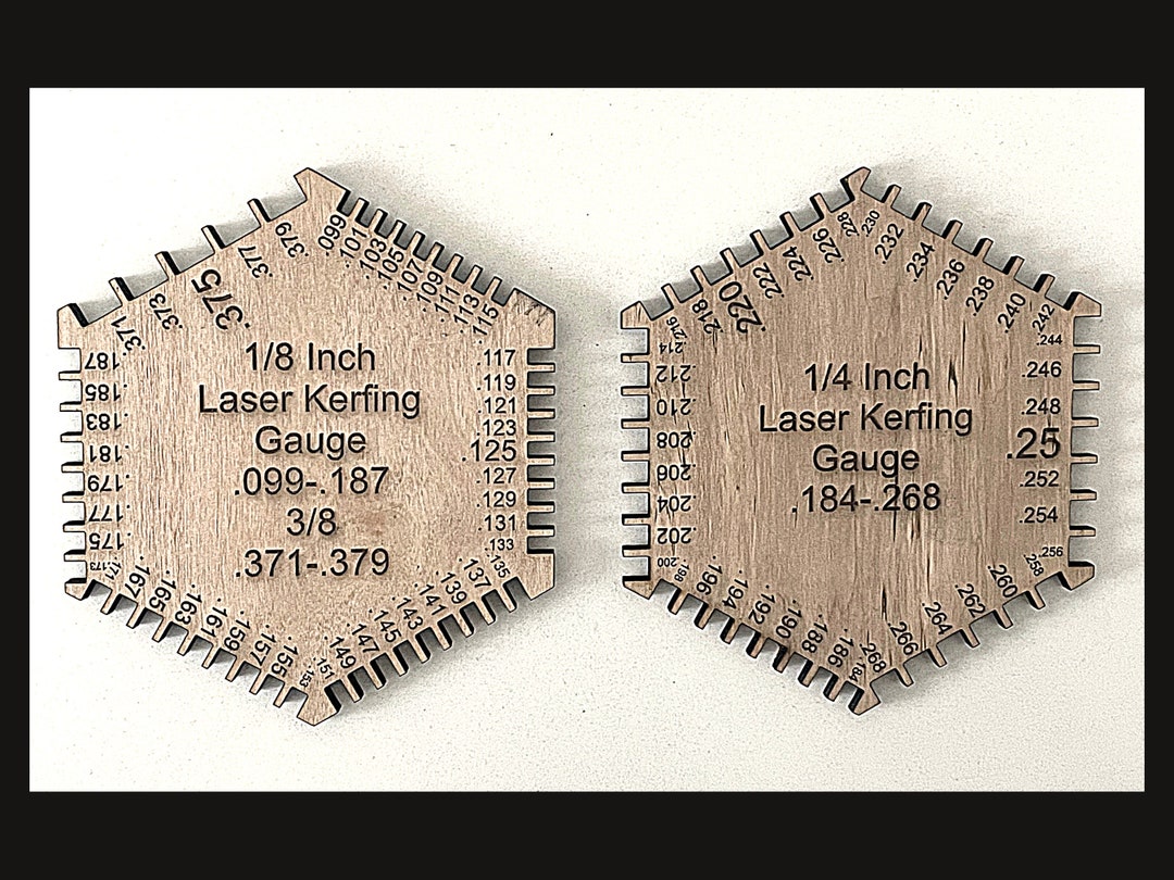 Kerf Guide for Laser Machines, Material Thickness Test Tool Gauge, Kerf ...