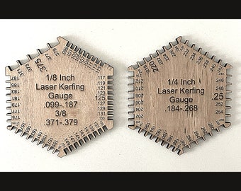 Kerf Tool Laser Cut Bundle SVG, Material Thickness Test Tool, Kerf Tool ...