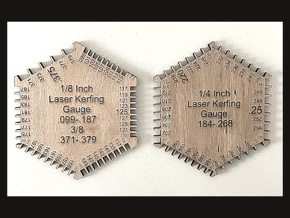 Kerf Guide for Laser Machines Material Thickness Test Tool - Etsy