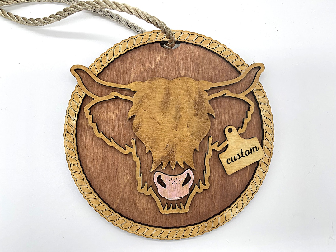 Highland Cow Svg, Highland Cow Sign Svg, Farm Animal Svg, Cow Door ...