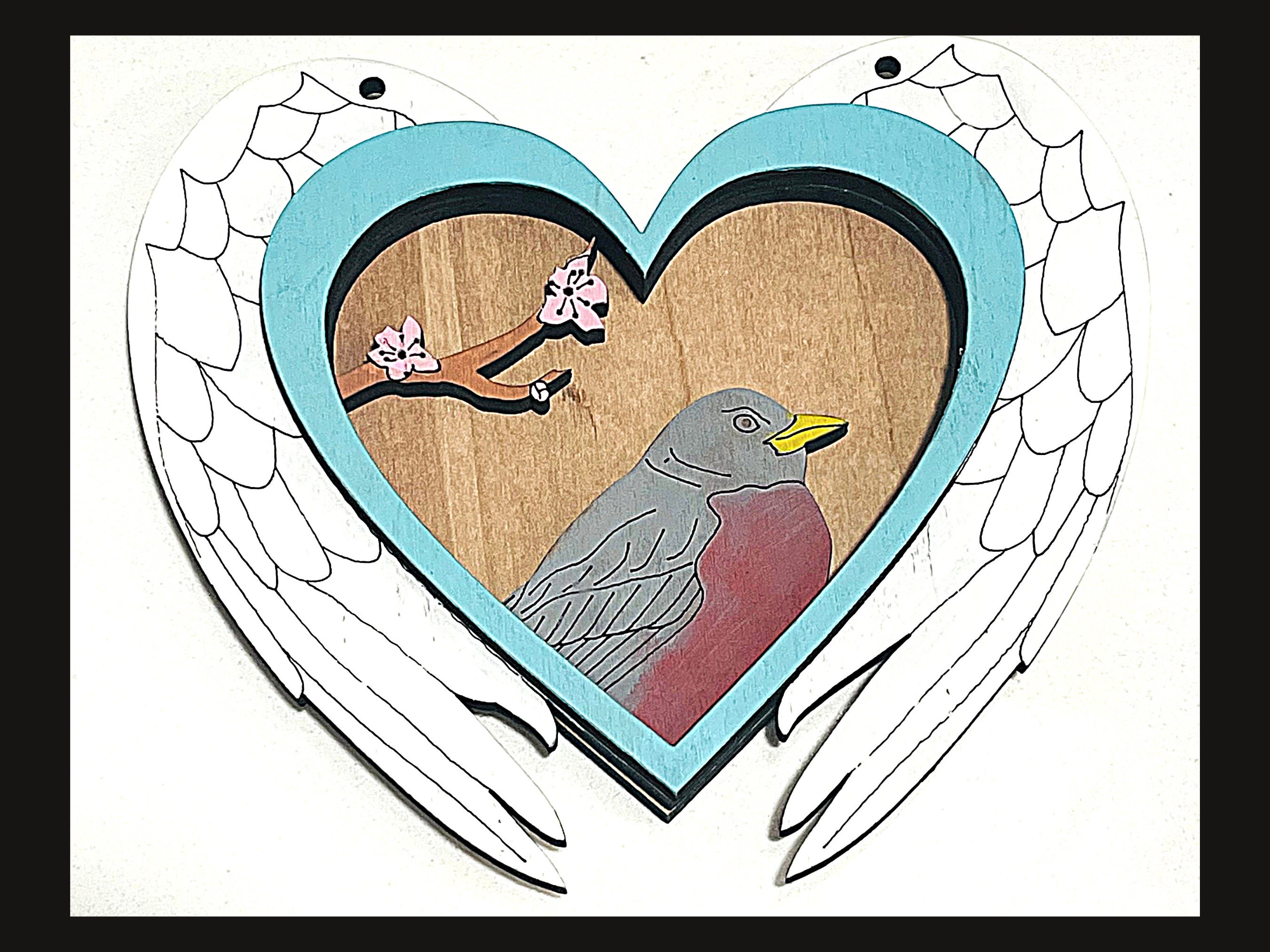 Robin Angel Wings Svg Robin Ornament Svg Robin Memorial Svg - Etsy ...