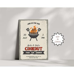 Cookout Invitation, Backyard Cook Out Invitation, Friends & Family ...