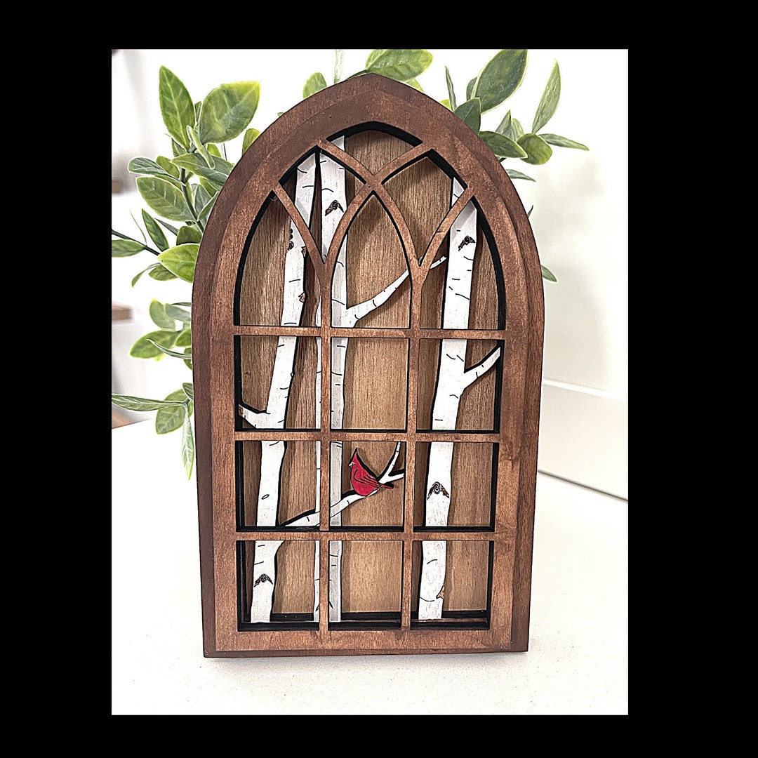 Cardinal Svg, Arch Window Svg, Window Frame Svg, Red Bird Svg, Memorial ...