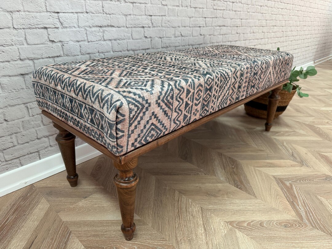 Turkish Handmade Bench, Home Decor, Turkish Rug Bench, Sitting Bench ...