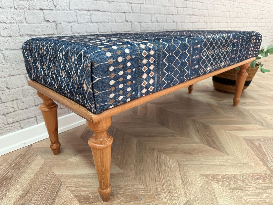 Navy Blue Bench, Modern Bench, Home Decor, Modern Furniture, Hallway ...
