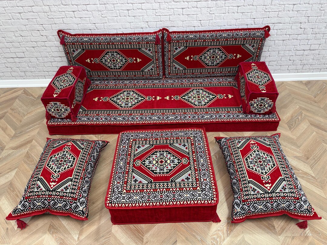Ottoman Floor Seating, Arabic Sofa, Housewarming Gift, Turkish Kilim ...