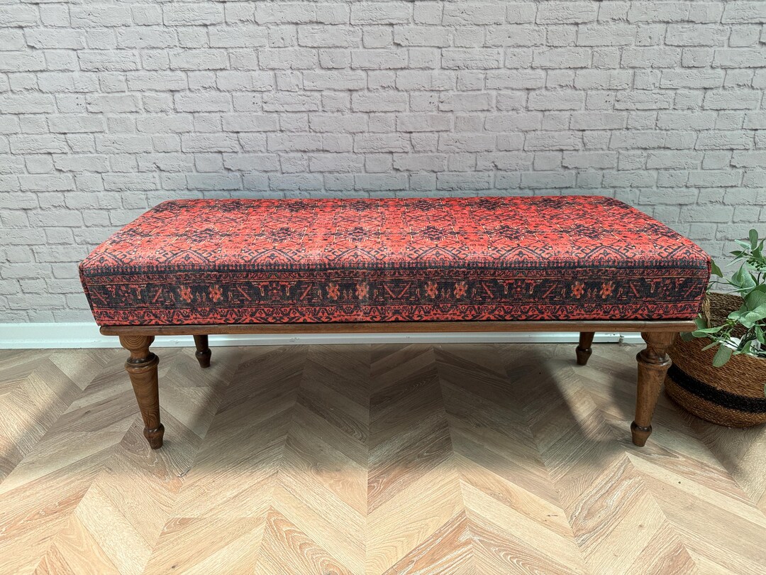 Desk Bench, Mudroom Bench, Bohemian Bench, Footstool Bench, Frontdoor ...
