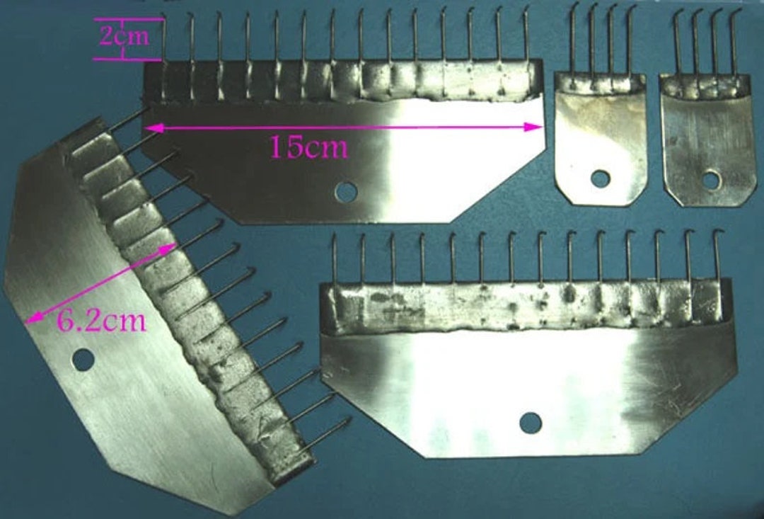 Set of 5 Brother / Singer Knitting Machine Ribber Metal Claw Weight ...