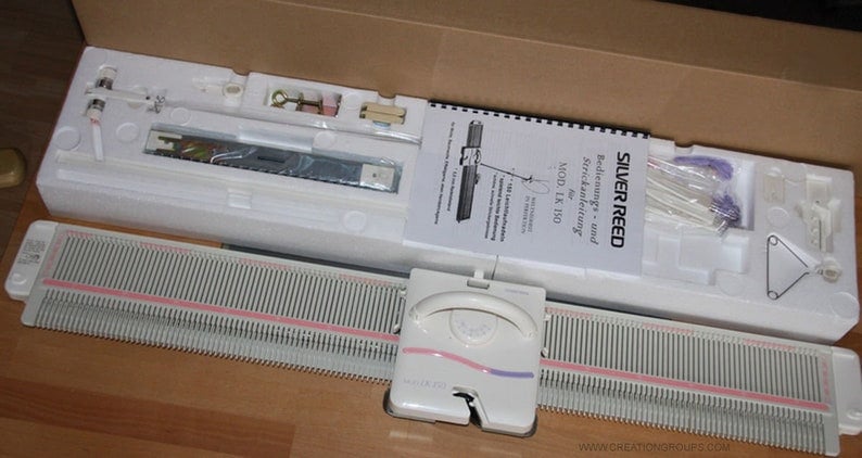 LK150 Silver Reed Studio LK150 6.5mm Mid Gauge Basic Knitting Machine ...