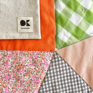 Patchwork Flower in Green - Wall Quilt - Etsy