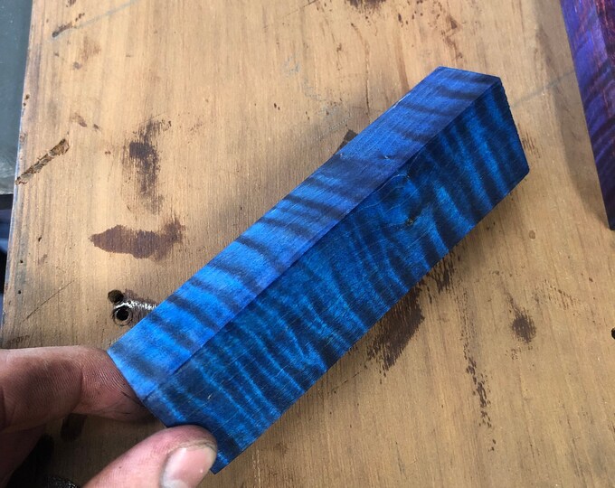 Stabilized Curly Maple Knife Handle Block - Etsy