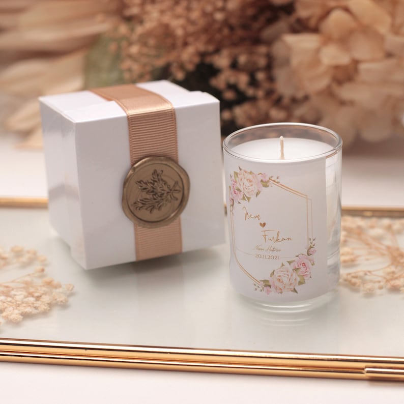 Custom Name Candle With Stamp Box Wedding Special Candle - Etsy