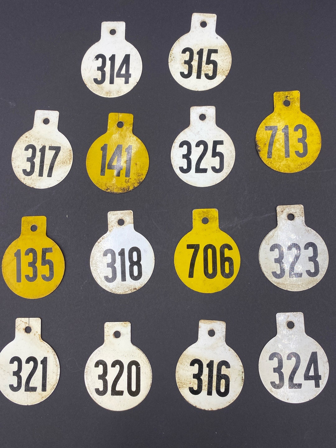 Vintage Metal Number Tags Charms Metal Cow Tags, Livestock Tag, Vintage ...